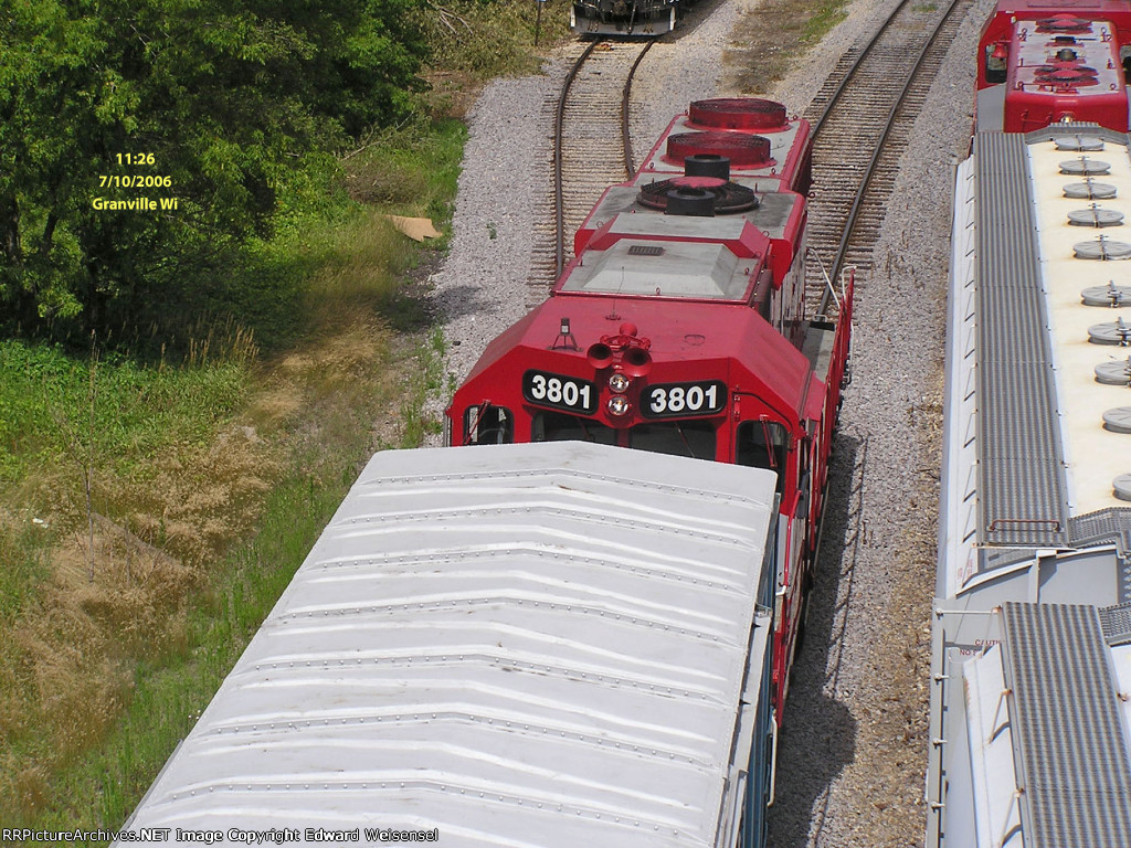 WSOR 3801 with 702 above and 701 to the right